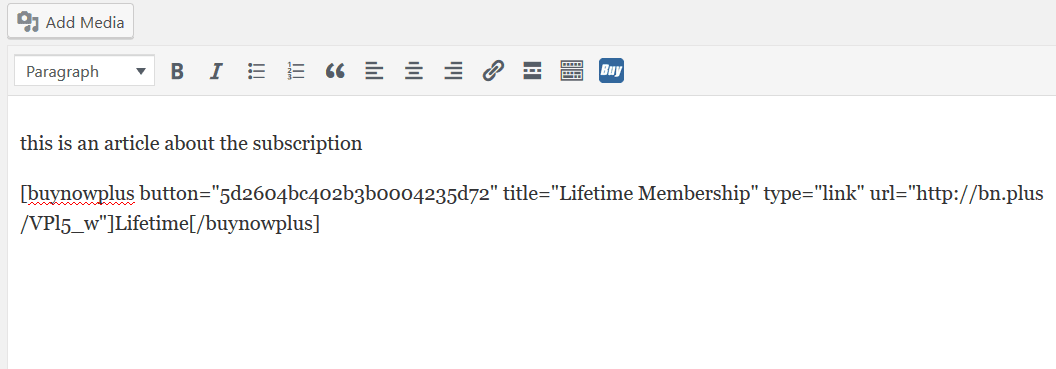 How to add button into a page or post – Buy Now Plus Docs